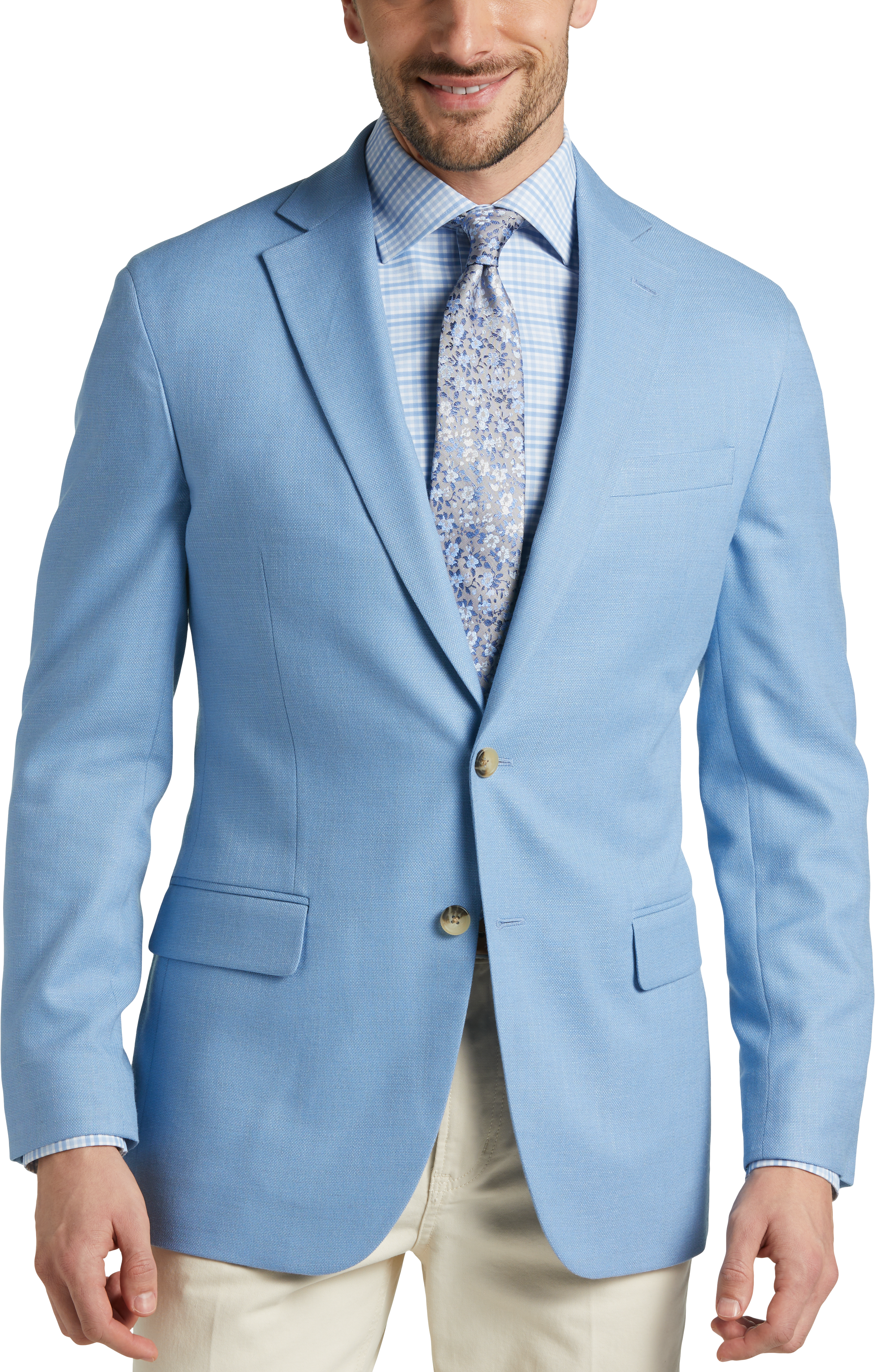 Pronto Uomo Modern Fit Sport Coat Light Blue - Men's Sport Coats | Men ...