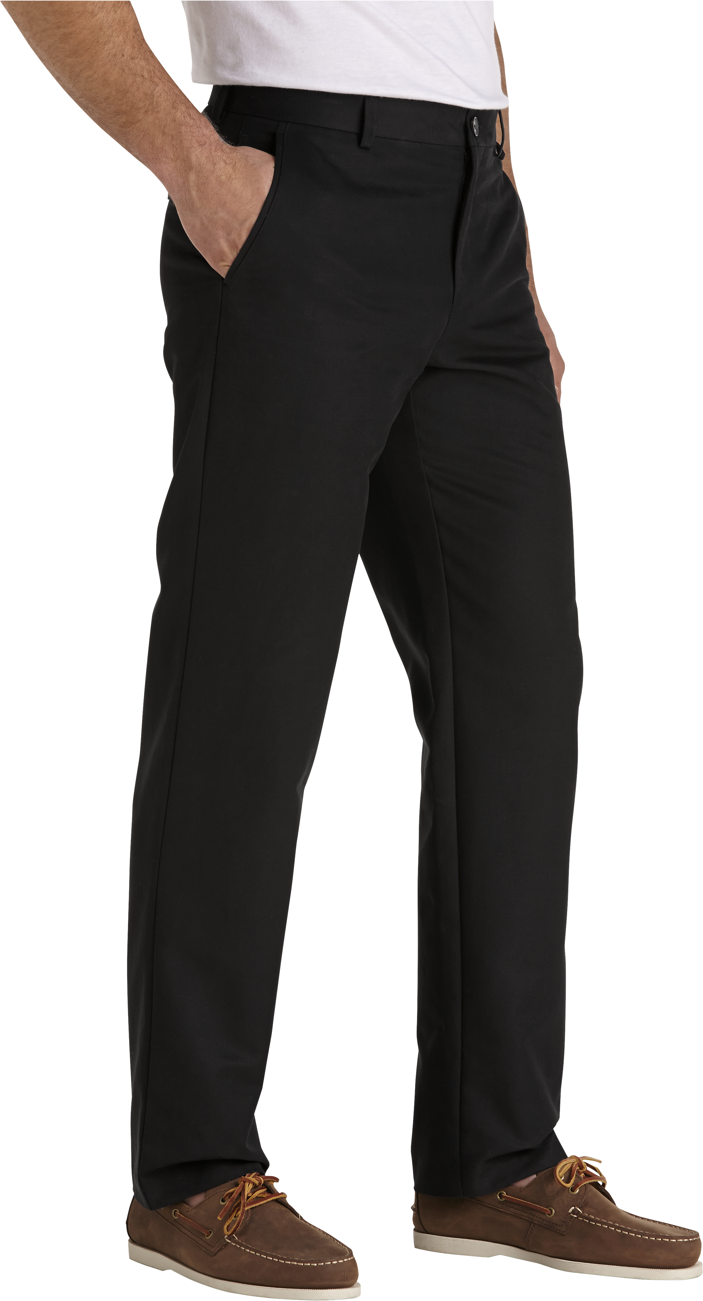 Joseph Abboud Black Modern Fit Ultimate Dressy Chino - Men's Pants ...