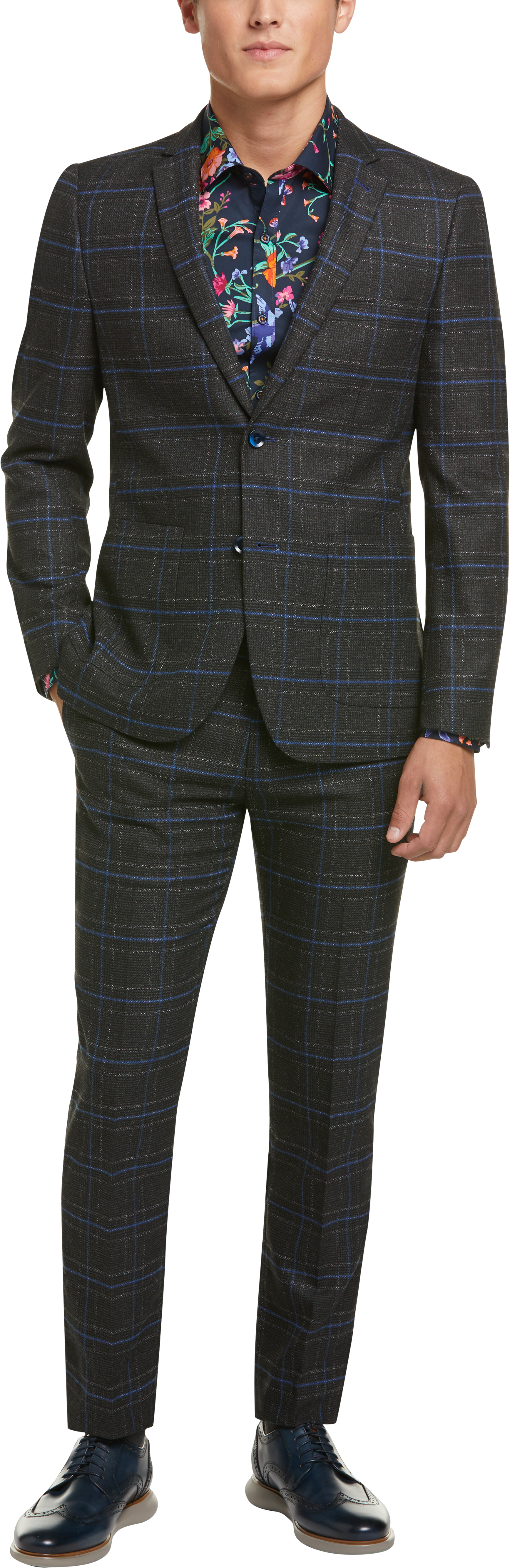 Paisley & Gray Slim Fit Suit Separates Coat, Charcoal Plaid - Men's ...
