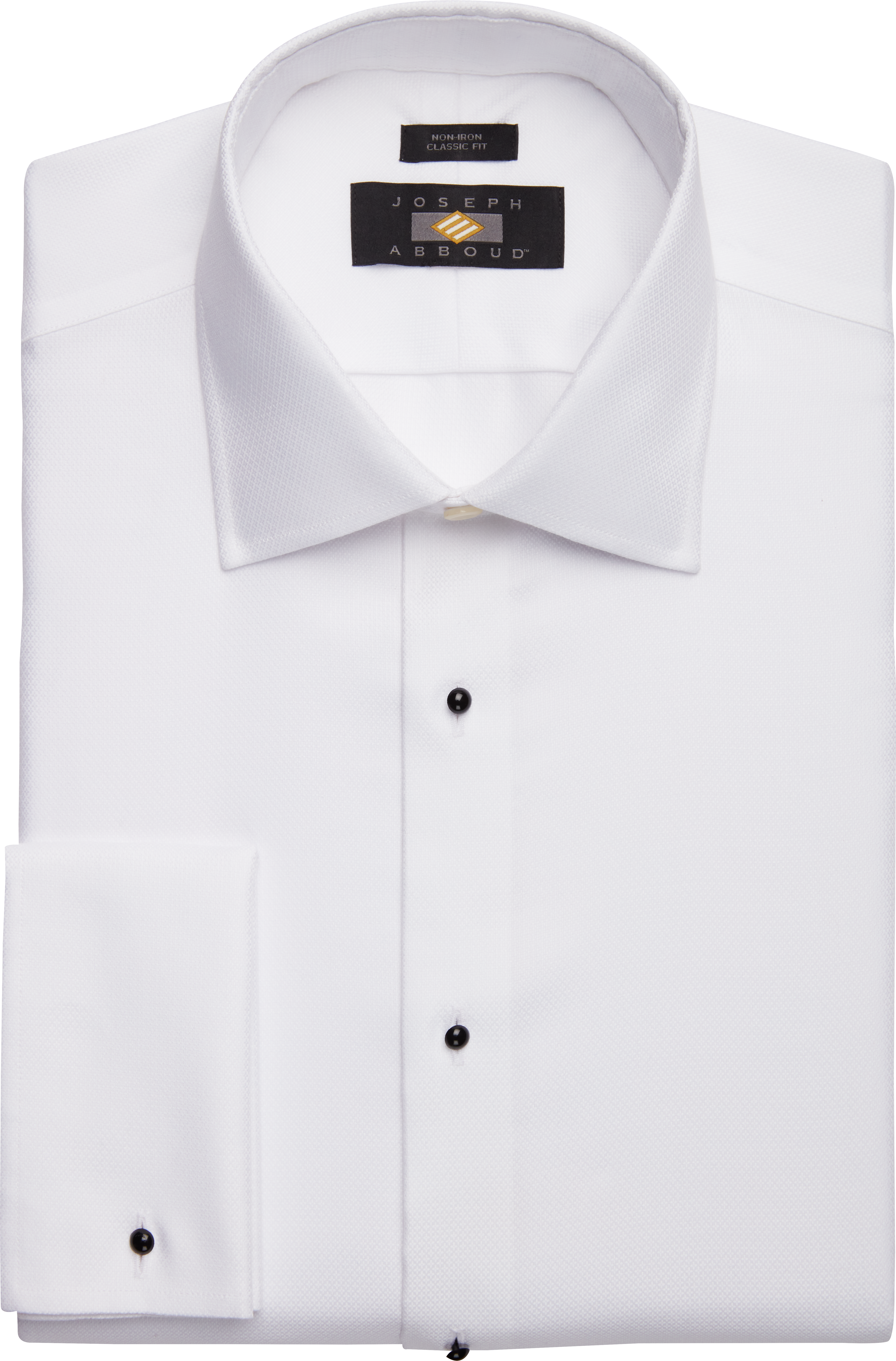 Joseph Abboud Classic Fit French Cuff Tuxedo Formal Shirt, White - Men ...