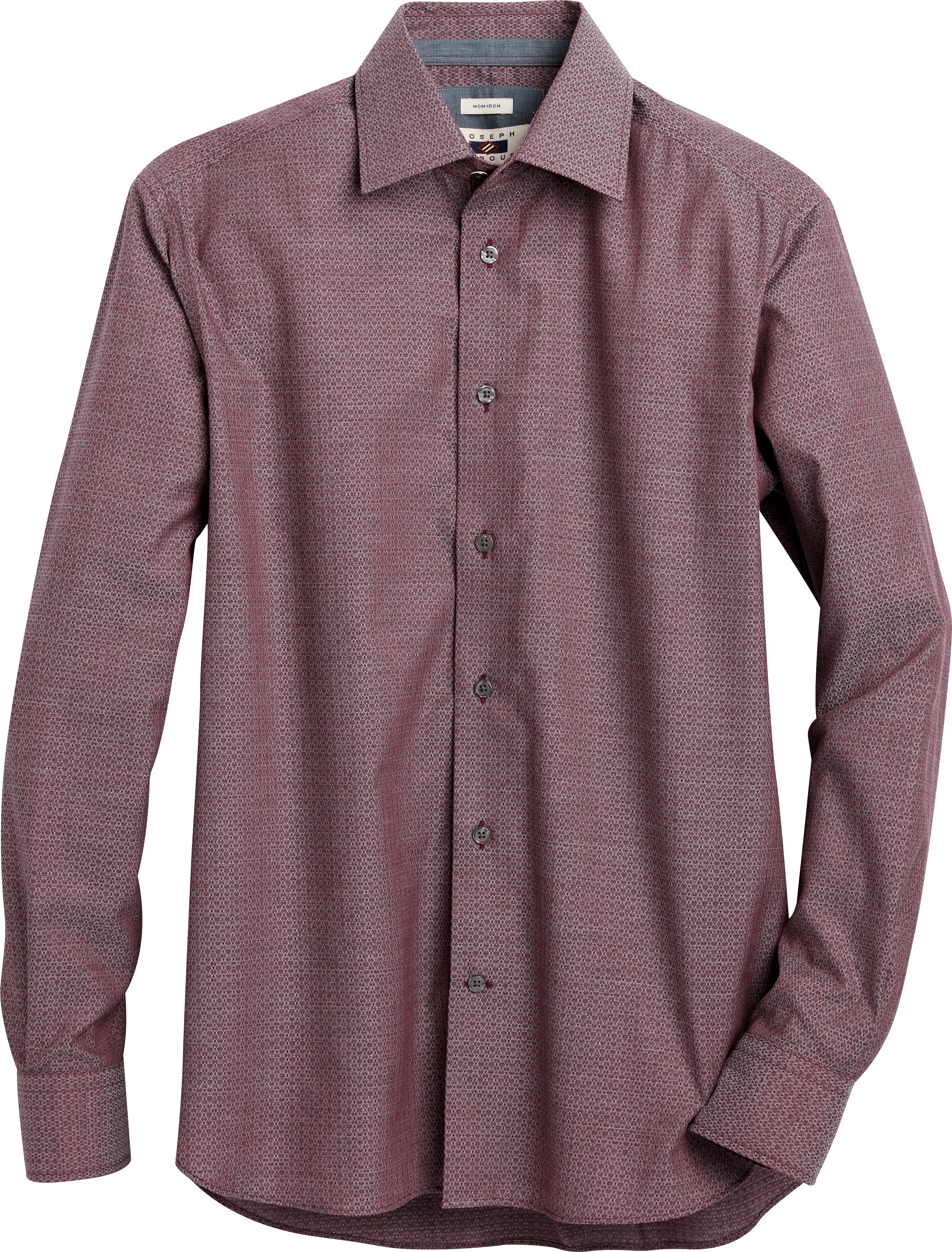 Joseph Abboud Burgundy Dobby Modern Fit Sport Shirt - Men's Sale | Men ...