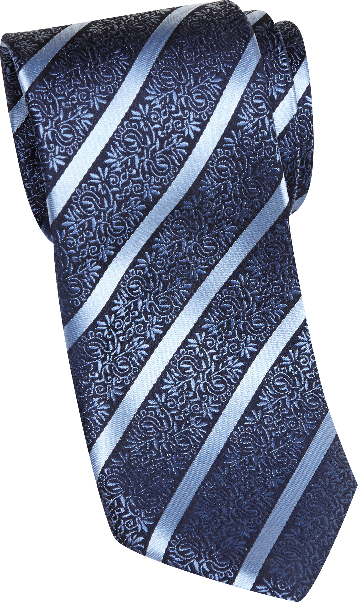 Egara Navy And Light Blue Stripe Narrow Tie Mens Brands Mens