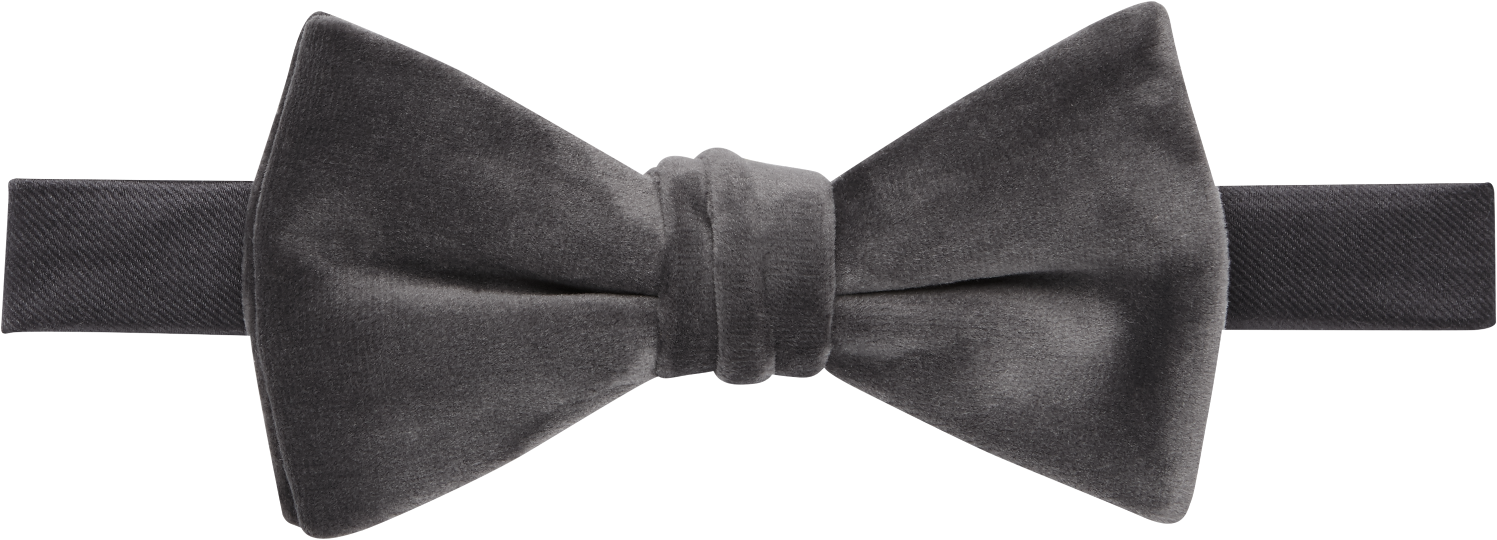 Calvin Klein Silver Velvet Pre Tied Bow Tie Mens Mens Wearhouse
