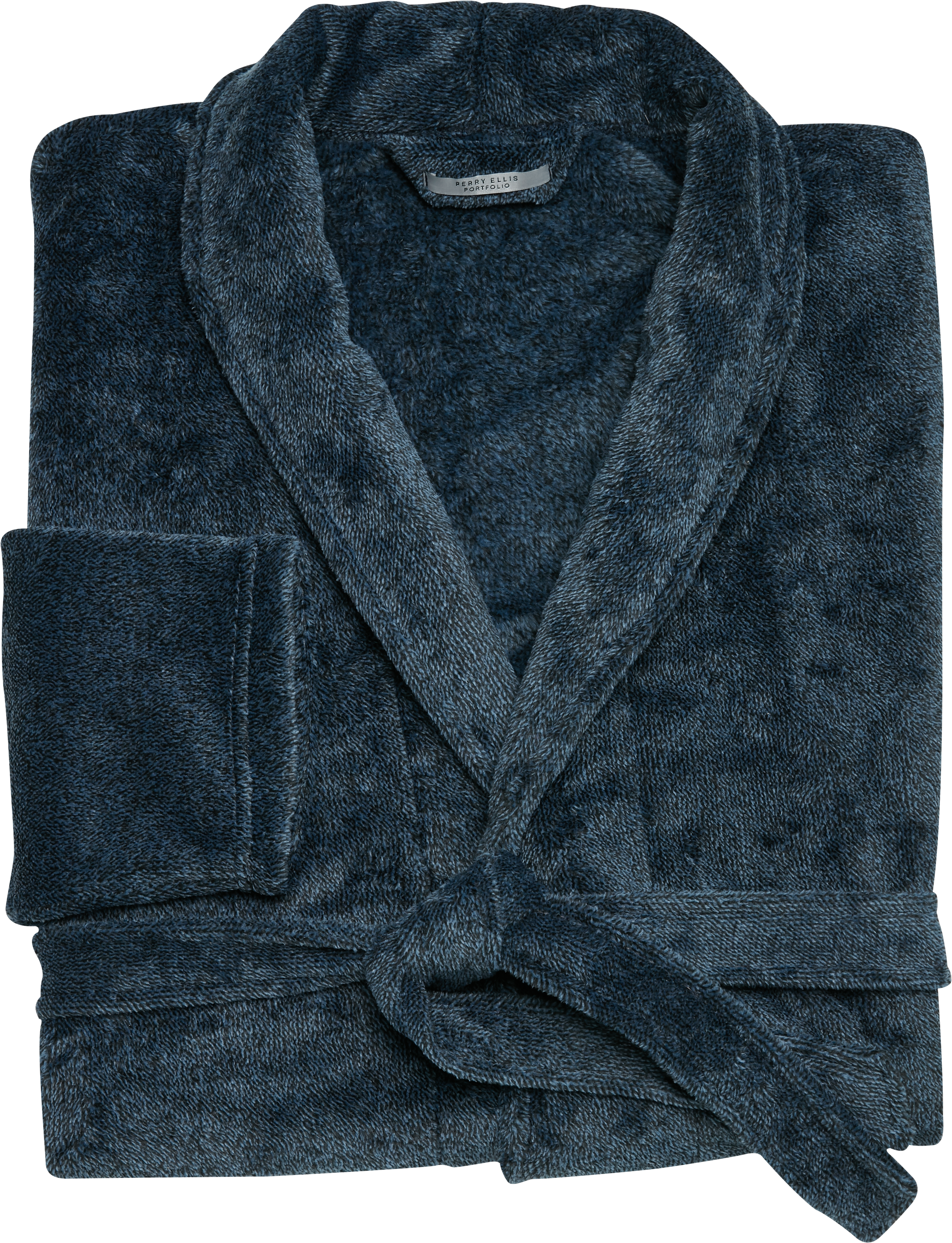 Perry Ellis Portfolio Blue Velour Robe - Men's HDN | Men's Wearhouse