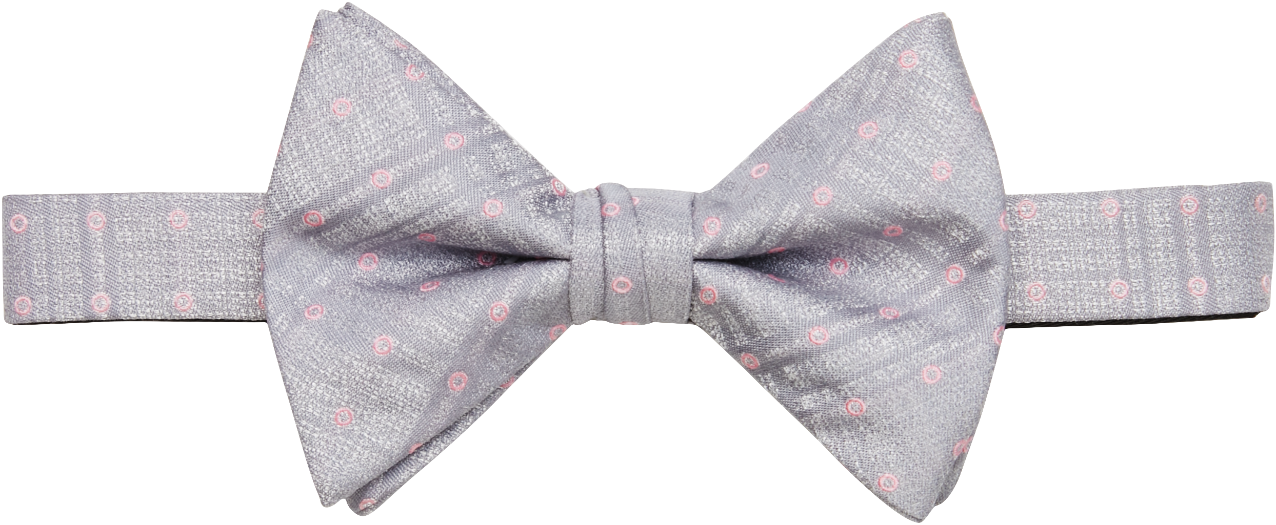 Calvin Klein Pre Tied Bow Tie Silver And Pink Polka Dot Mens