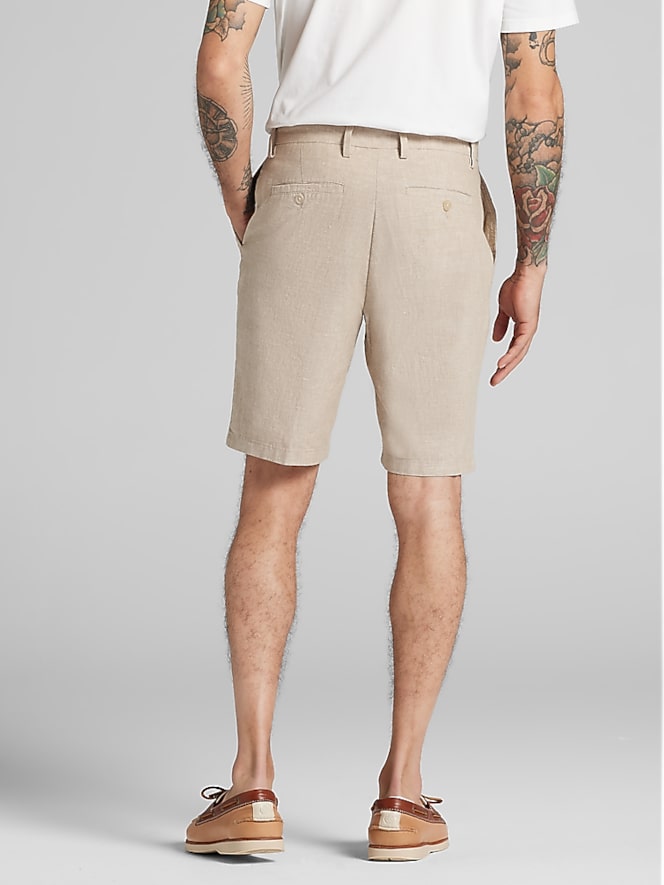 Joseph Abboud Modern Fit Linen-Blend Stretch Shorts 9\" | Shorts | Men ...