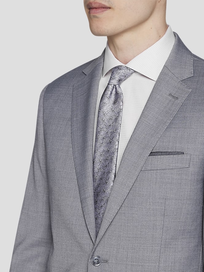JOE Joseph Abboud Slim Fit Premium Wool Blend Suit, Med Gray Solid | 2 ...