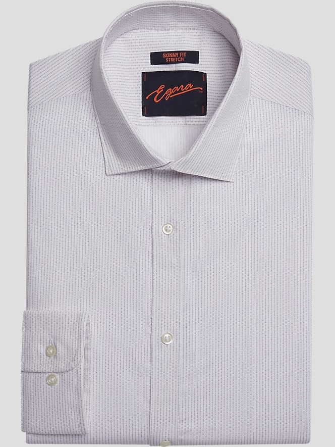 Egara Skinny Fit Spread Collar Dotted Stripe Dress Shirt | Dress Shirts ...