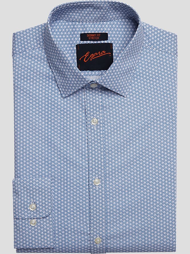 Egara Skinny Fit Hexagon Pattern Dress Shirt | Dress Shirts | Men's ...
