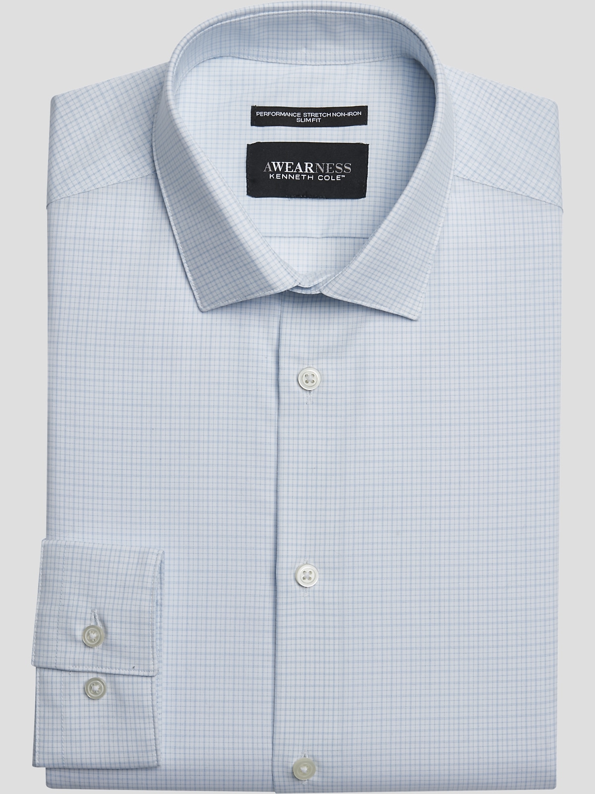 Awearness Kenneth Cole Slim Fit Ultra Performance Stretch Check Dress ...