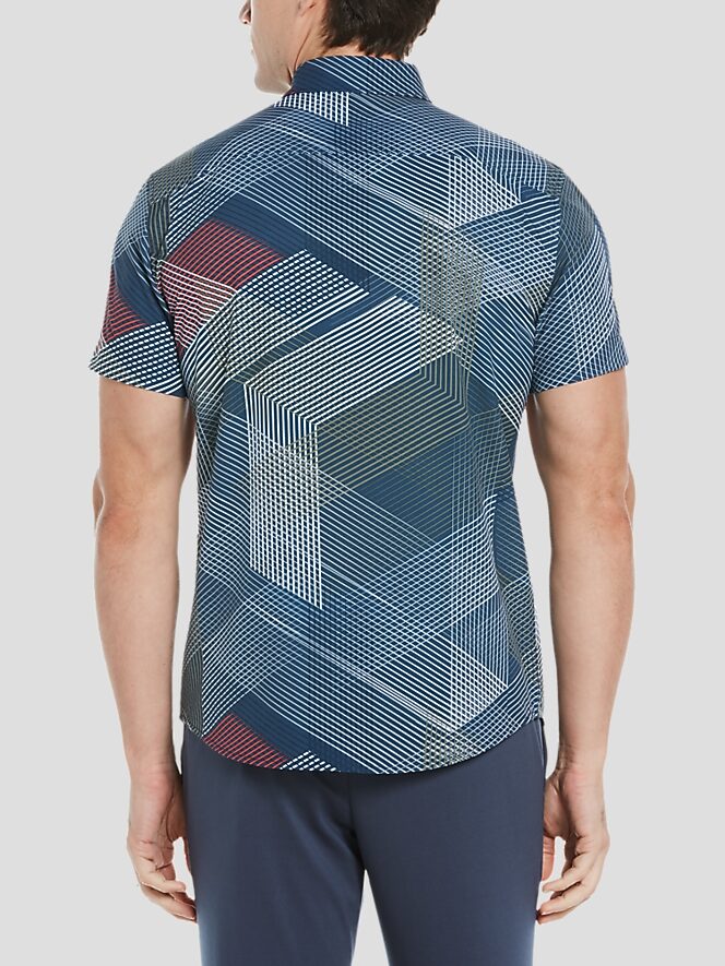 Perry Ellis Motion Slim Fit Short Sleeve Shirt | Sport Shirts | Men's ...