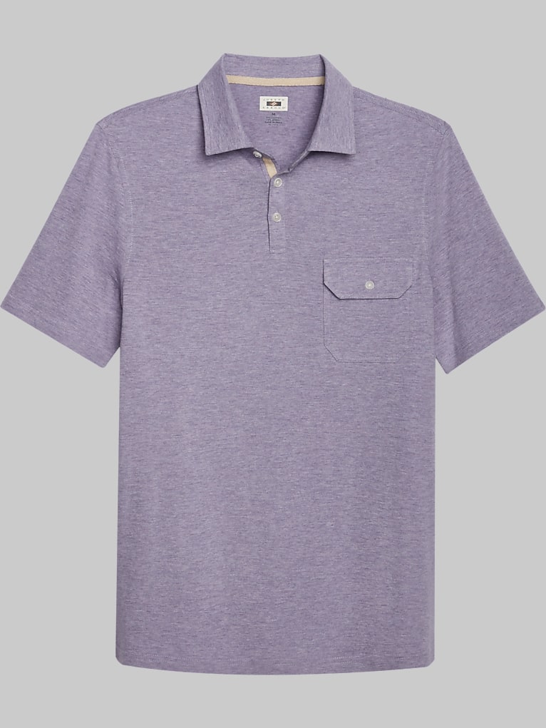 Joseph Abboud Modern Fit Heathered Polo Polo Shirts Mens Wearhouse