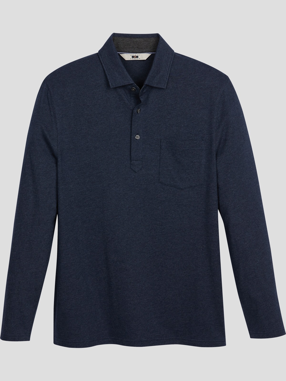 Joseph Abboud Modern Fit Long Sleeve Sueded Jersey Polo Polo Shirts