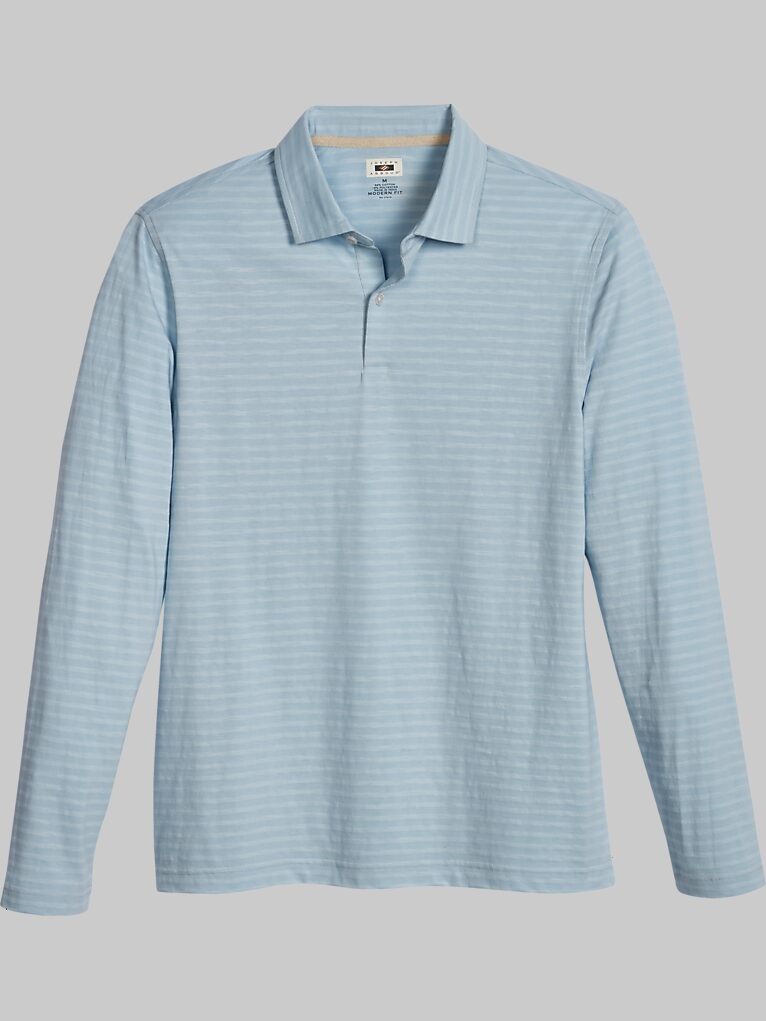 Joseph Abboud Modern Fit Long Sleeve Polo Shirt Polo Shirts Mens
