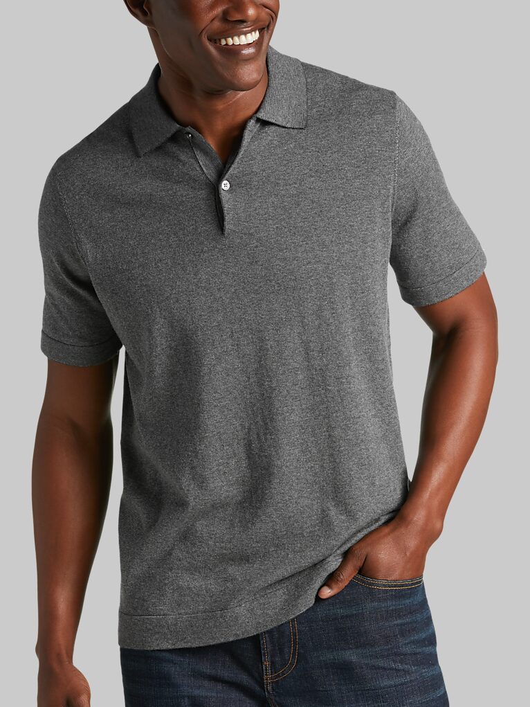 Joseph Abboud Modern Fit End On End Woven Polo All Sale Mens Wearhouse
