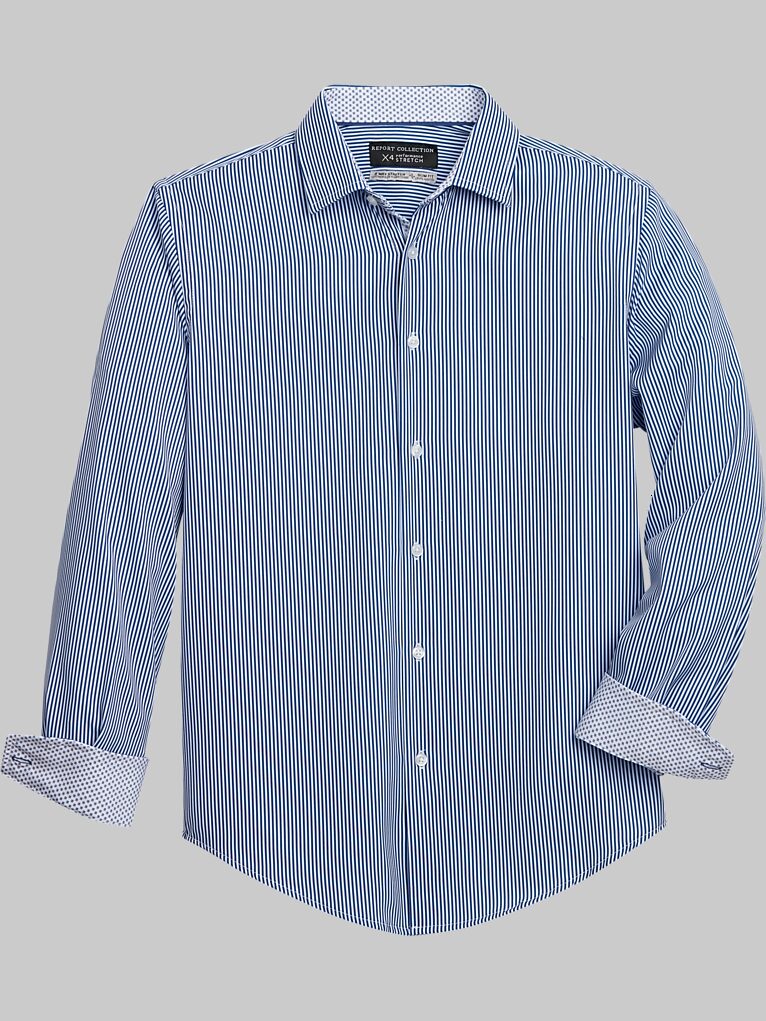 Report Collection Slim Fit Performance 4 Way Stretch Sport Shirt