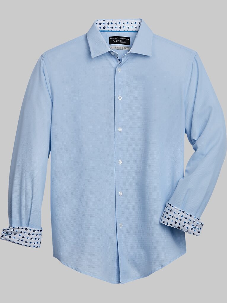 Report Collection Slim Fit Performance 4 Way Stretch Sport Shirt
