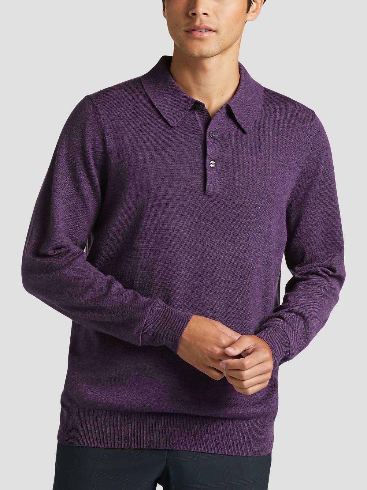 Joseph Abboud Modern Fit Merino Wool Polo All Sale Mens Wearhouse