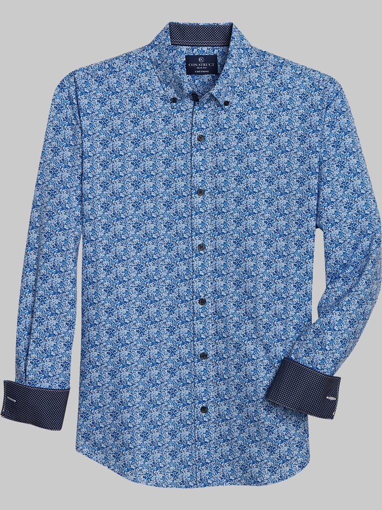 Con Struct Slim Fit Performance 4 Way Stretch Sport Shirt Sport