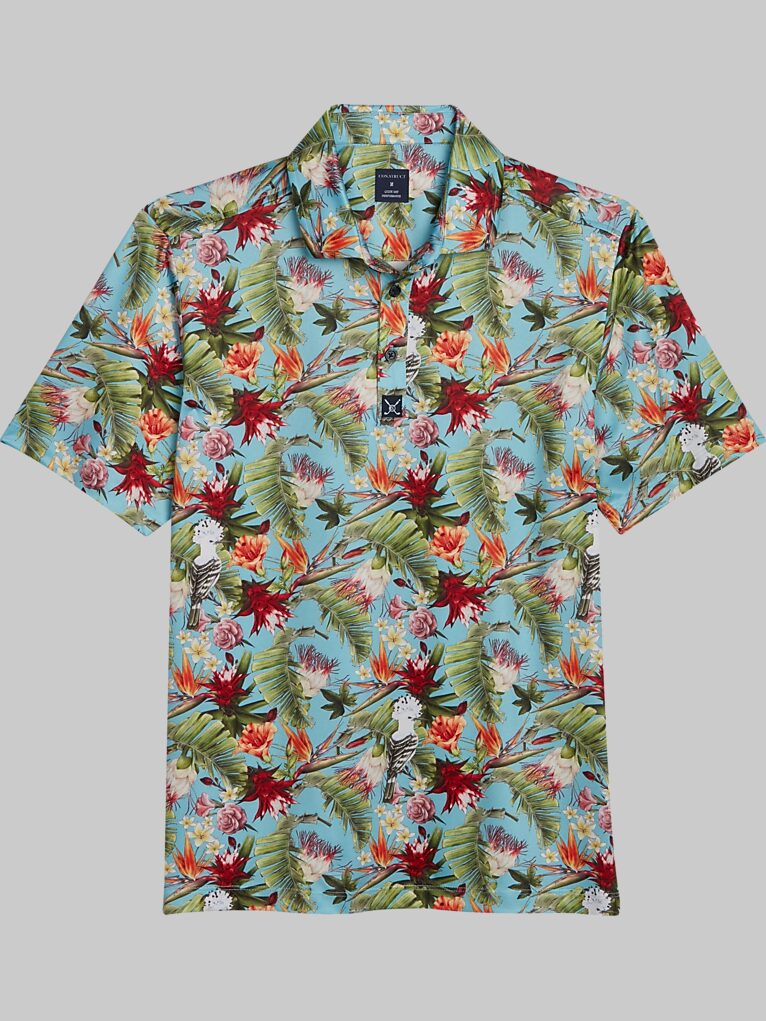 Con.Struct Slim Fit Performance 4-Way Stretch Polo | Polo Shirts | Men's Wearhouse