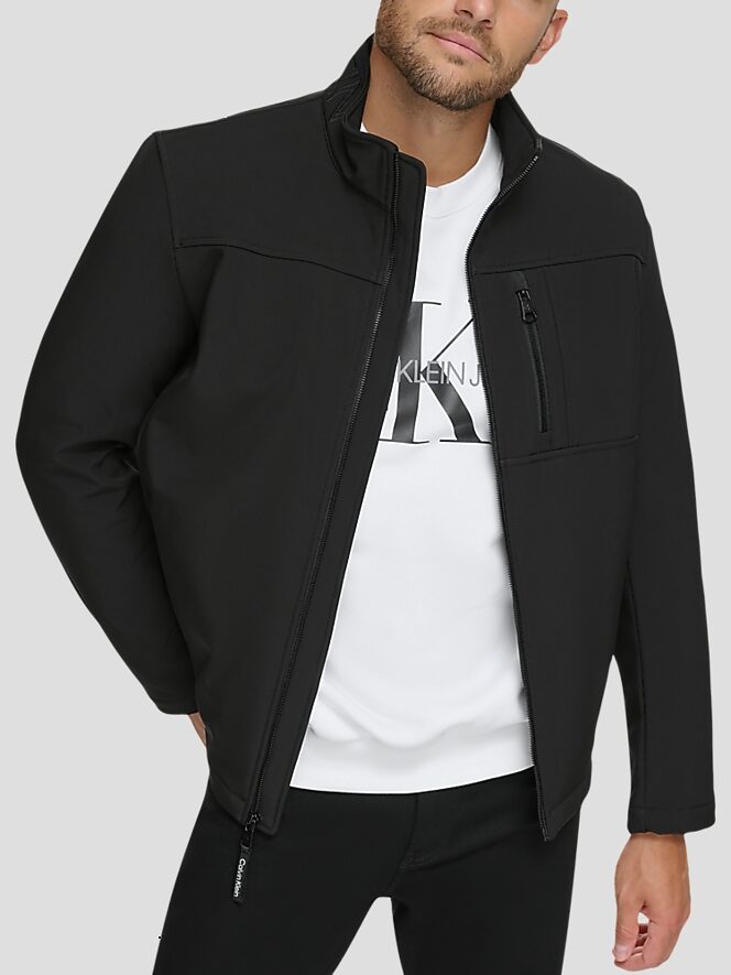 Calvin Klein Modern Fit Softshell Jacket | Casual Jackets | Men's Wearhouse