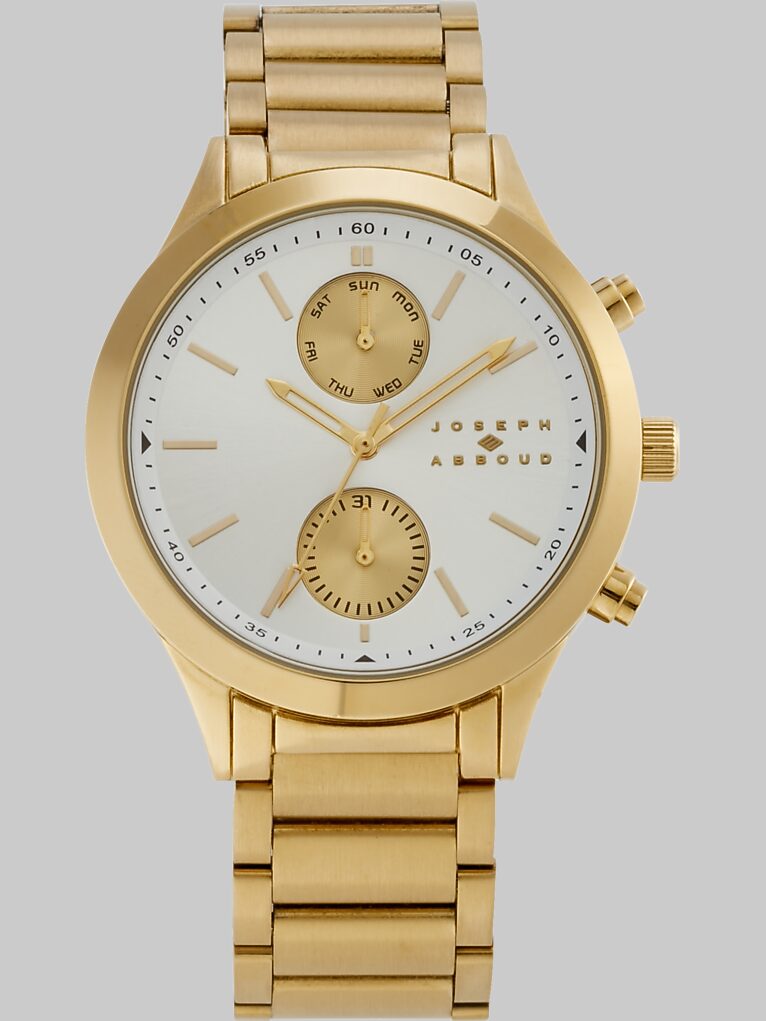Joseph Abboud Joseph Abboud Watch, Gold & White | Watches | Men's Wearhouse