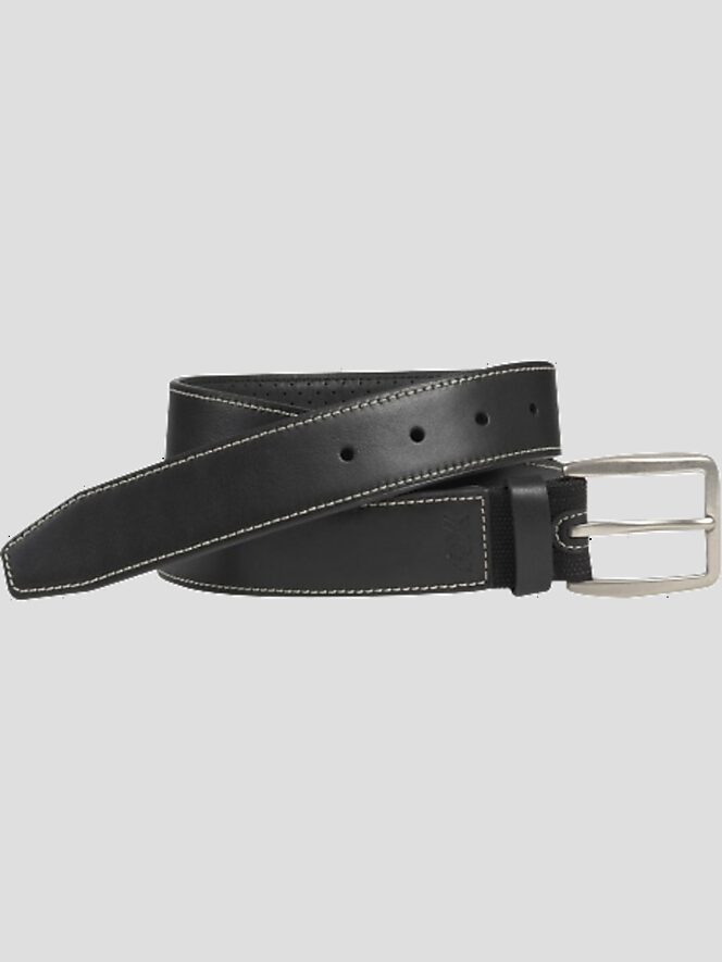 Johnston & Murphy Stitched Casual Leather Belt | Belts | Men's Wearhouse