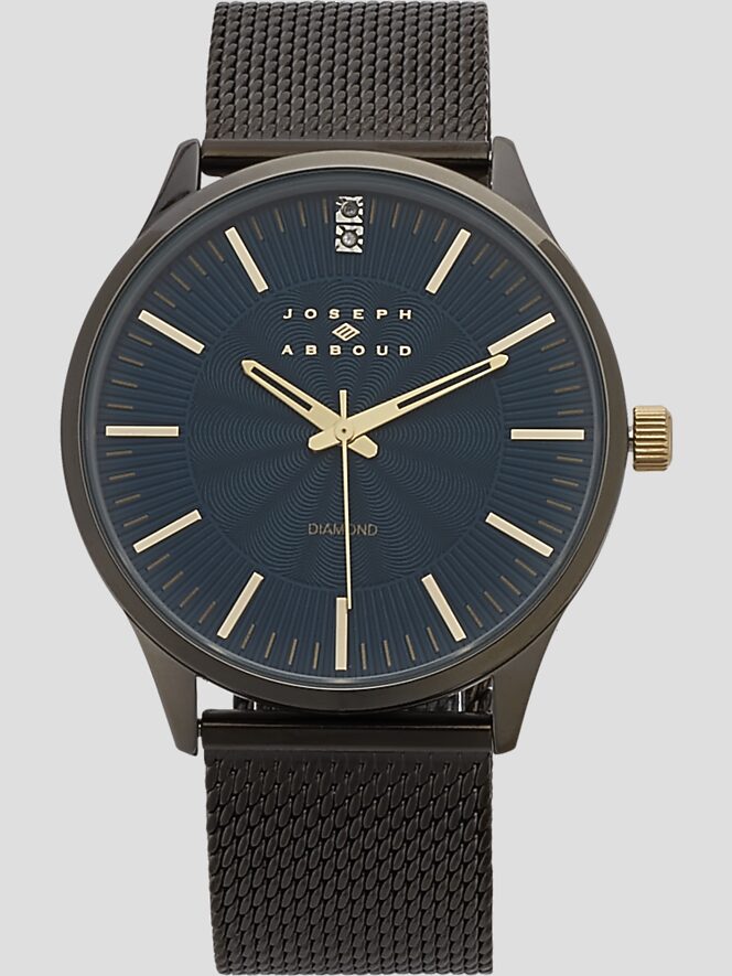 Joseph Abboud Grey Mesh Band Watch | Watches | Men's Wearhouse